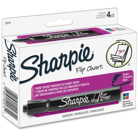 Sharpie Sharpie® Flip Chart Markers, Assorted Colors, 4 Per Pack, PK3 22474 | Zoro